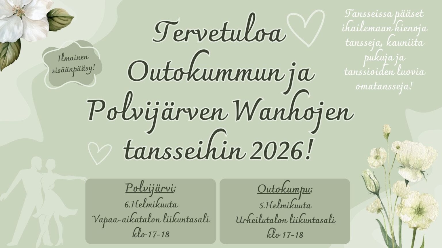 Wanhojen tanssit – juhlaa ja perinteitä Outokummussa 5.2.2026 ...